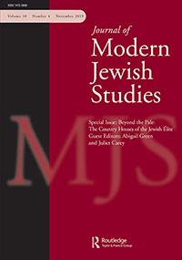 Journal of Modern Jewish Studies: special issue | JCH: Jewish Country ...